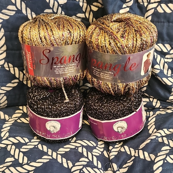 Office | Spangle Yarn Bundle In Gold And Black | Poshmark